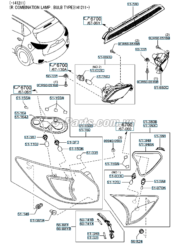 BÓNG ĐÈN 12V 5W MAZDA CX-5 997016050 CHÍNH HÃNG - SEDANVIET.VN