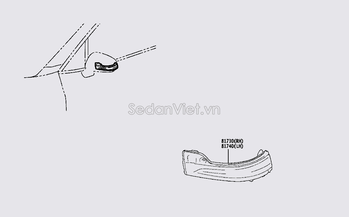 ĐÈN XI NHAN GƯƠNG CHIẾU HẬU TOYOTA COROLLA CROSS 817400K020 CHÍNH HÃNG ...