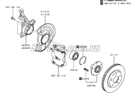 ĐĨA PHANH TRƯỚC MITSUBISHI XPANDER 4615A243 CHÍNH HÃNG - SEDANVIET.VN
