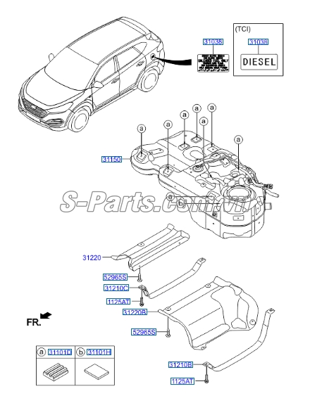 TẤM CÁCH NHIỆT BÌNH NHIÊN LIỆU HYUNDAI TUCSON 31220D3000 CHÍNH HÃNG ...