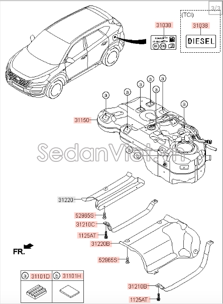 TẤM CÁCH NHIỆT BÌNH NHIÊN LIỆU HYUNDAI TUCSON 31220D3000 CHÍNH HÃNG ...