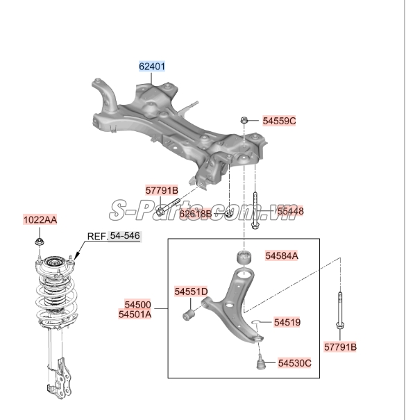 ROTUYN TRỤ ĐỨNG BẮT REN KIA MORNING 545300U000 CHÍNH HÃNG - SEDANVIET.VN