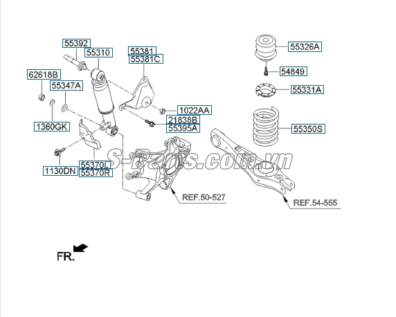 TĂM BÔNG GIẢM XÓC SAU KIA SORENTO 553262W000 CHÍNH HÃNG - SEDANVIET.VN