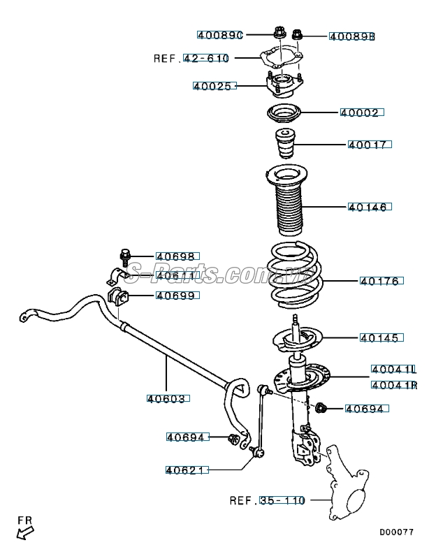 CAO SU ĐỆM LÒ XO GIẢM XÓC TRƯỚC MITSUBISHI OUTLANDER 4040A276 CHÍNH ...