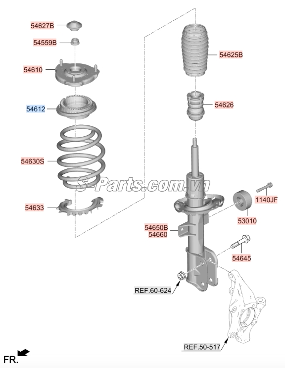 BÁT BÈO GIẢM XÓC TRƯỚC HYUNDAI SANTAFE 54612L1000 CHÍNH HÃNG - SEDANVIET.VN