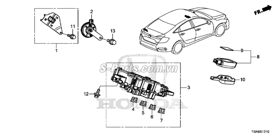 CẦU CHÌ 10A HONDA CITY 38221SNAA41 CHÍNH HÃNG - SEDANVIET.VN