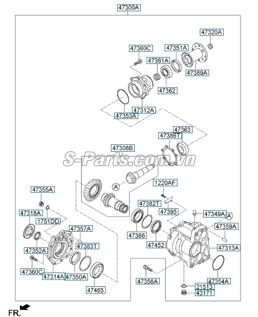 BI ĐUA ĐẦU HỘP SỐ KIA SPORTAGE 4746539000 CHÍNH HÃNG - SEDANVIET.VN