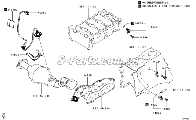 CẢM BIẾN OXY TRÊN MITSUBISHI XFORCE 1588A481 CHÍNH HÃNG ...