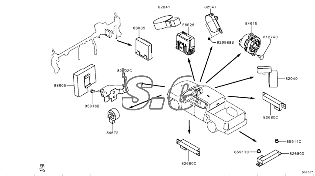 ĂNG TEN CHÌA KHÓA TỪ MITSUBISHI TRITON 8637C906 CHÍNH HÃNG - SEDANVIET.VN