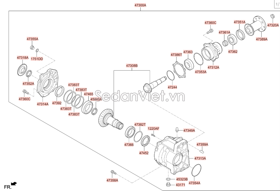 BI ĐUA ĐẦU HỘP SỐ KIA SPORTAGE 4746539000 CHÍNH HÃNG - SEDANVIET.VN