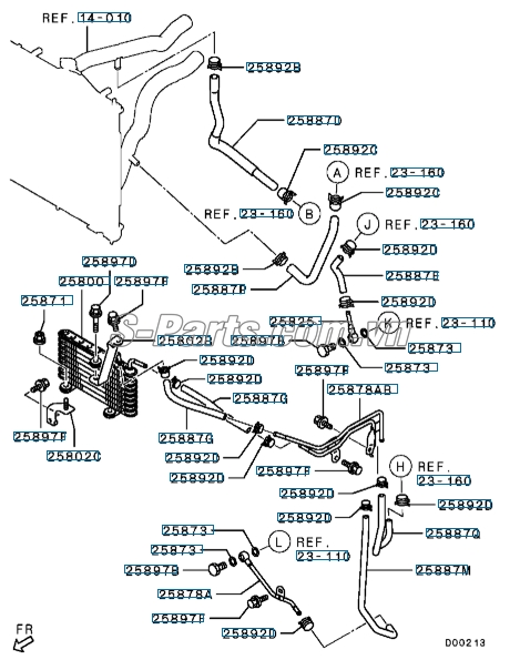 ỐNG LÀM MÁT DẦU HỘP SỐ MITSUBISHI OUTLANDER 2922A844 CHÍNH HÃNG ...