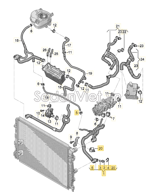 CẢM BIẾN NHIỆT ĐỘ NƯỚC ĐỘNG CƠ VOLKSWAGEN POLO 05C919501 CHÍNH HÃNG ...