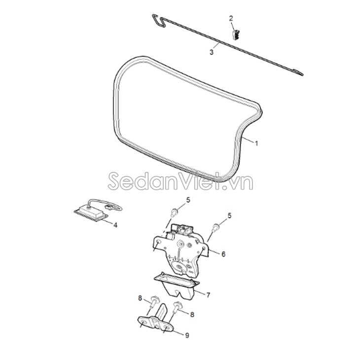 Ổ KHOÁ NGẬM CỐP HẬU MG5 10745025 CHÍNH HÃNG - SEDANVIET.VN