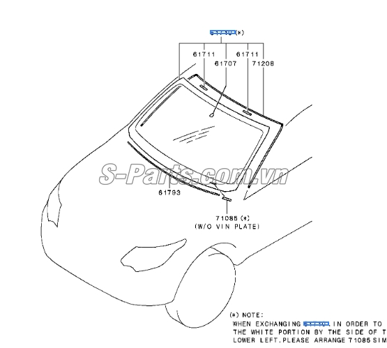 NẸP CHÂN KÍNH CHẮN GIÓ TRƯỚC MITSUBISHI TRITON 6102A178 CHÍNH HÃNG ...