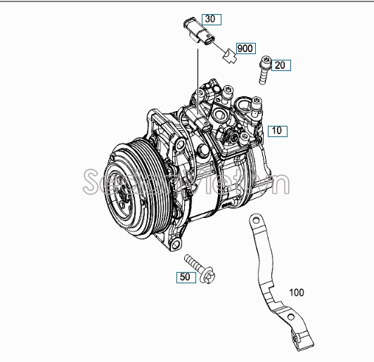 LỐC ĐIỀU HÒA MERCEDES-BENZ GLC250 A0032306911 CHÍNH HÃNG - SEDANVIET.VN