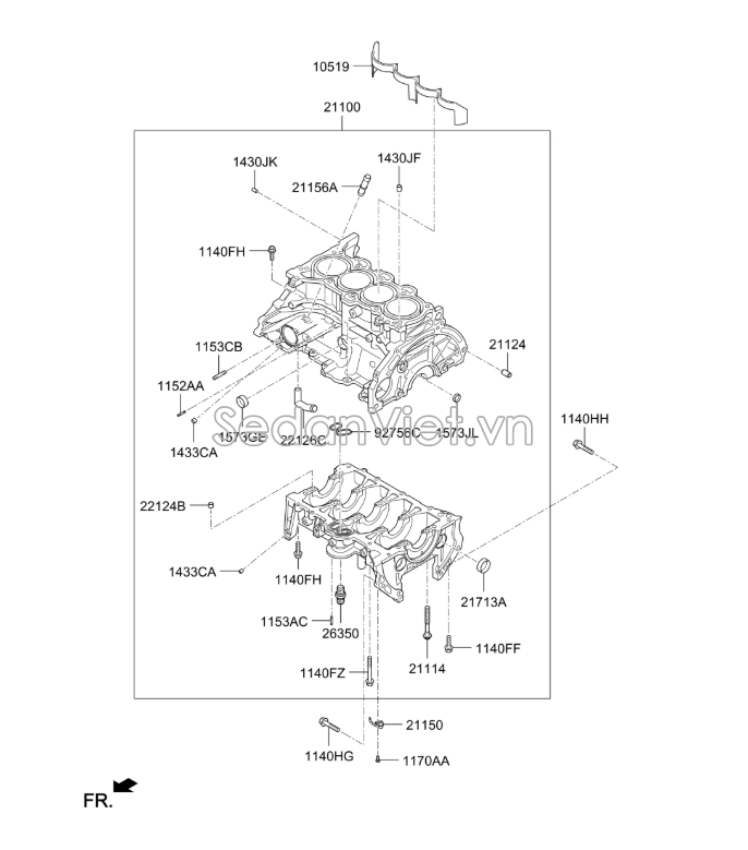 BỘ CHUYỂN ĐỔI LỌC DẦU KIA K3 211362B000 CHÍNH HÃNG - SEDANVIET.VN