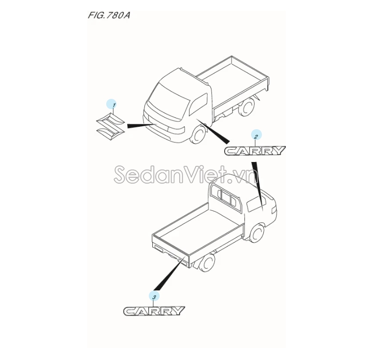 LOGO CARRY SUZUKI CARRY PRO 7783152S0021G CHÍNH HÃNG - SEDANVIET.VN
