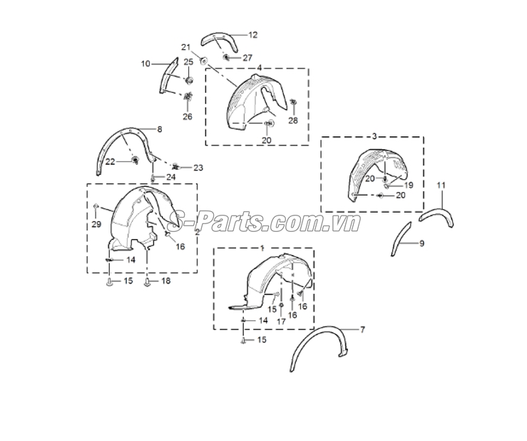 VIỀN TAI XE MG HS 10788796 CHÍNH HÃNG - PHUTUNGOTOGIARE.COM.VN