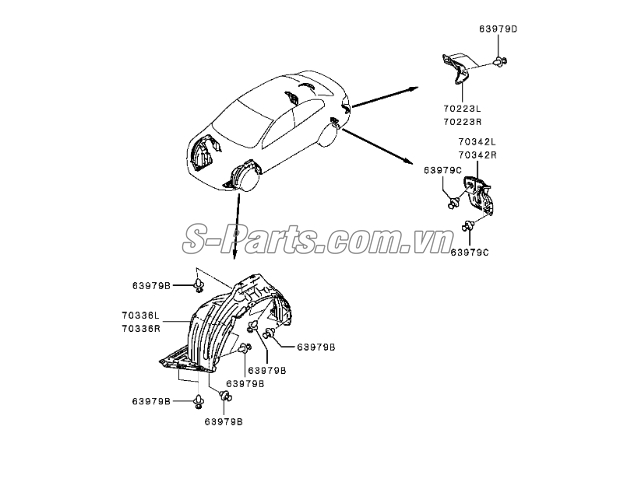 CHẮN LÒNG DÈ MITSUBISHI ATTRAGE 5370B295 CHÍNH HÃNG - SEDANVIET.VN