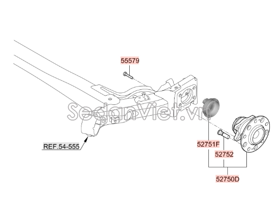 BI MOAY Ơ SAU KIA SOLUTO 52750F9100 CHÍNH HÃNG - SEDANVIET.VN