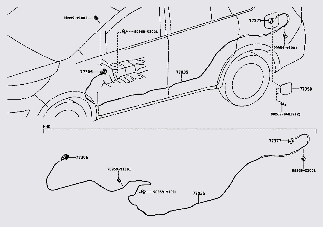 CHỐT KHÓA NẮP BÌNH XĂNG TOYOTA FORTUNER 773770K010 CHÍNH HÃNG ...