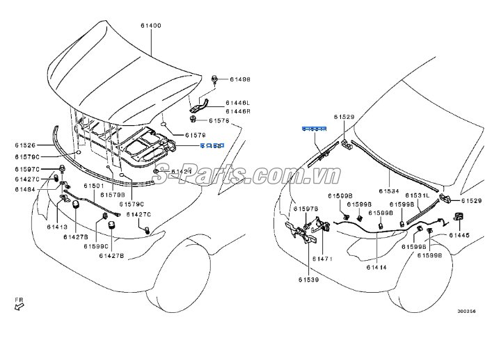 TAY MỞ CỬA NẮP CAPO MITSUBISHI TRITON 5915A183 CHÍNH HÃNG - SEDANVIET.VN