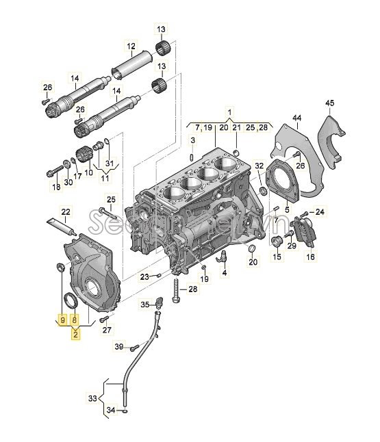 TRỤC CÂN BẰNG ĐỘNG CƠ AUDI Q5 QUATTRO 06H103559B CHÍNH HÃNG - SEDANVIET.VN
