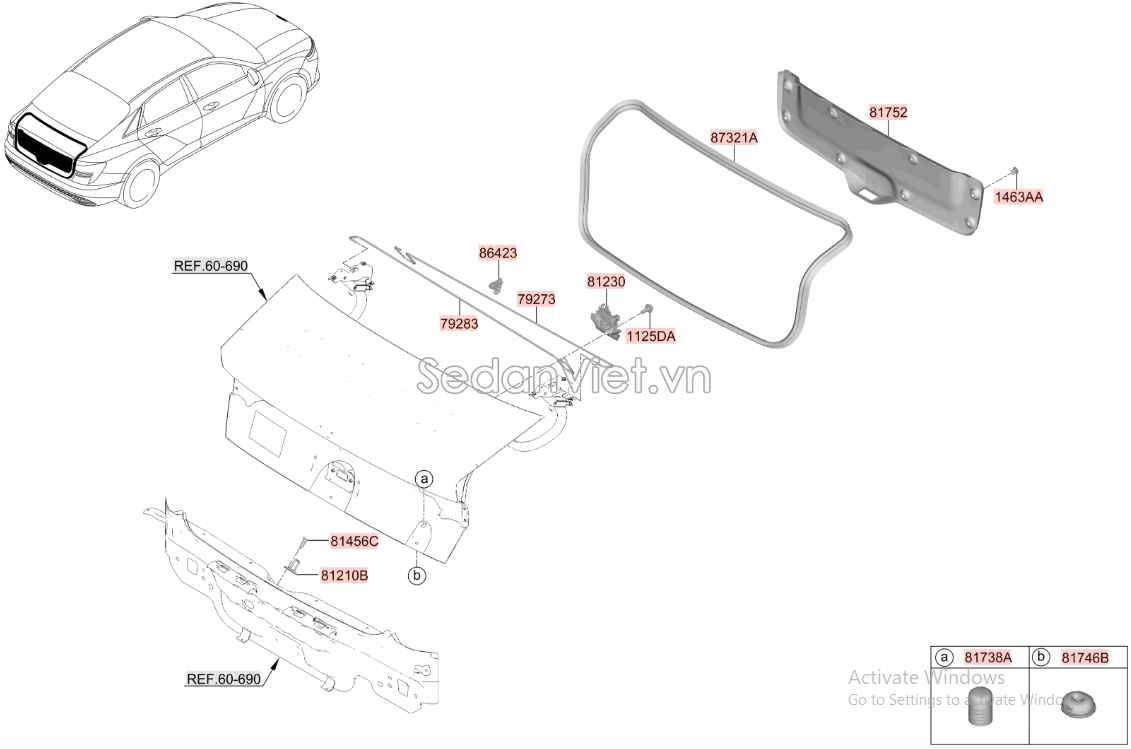 CAO SU ĐỆM NẮP CAPO HYUNDAI ACCENT 8173824210 CHÍNH HÃNG - SEDANVIET.VN