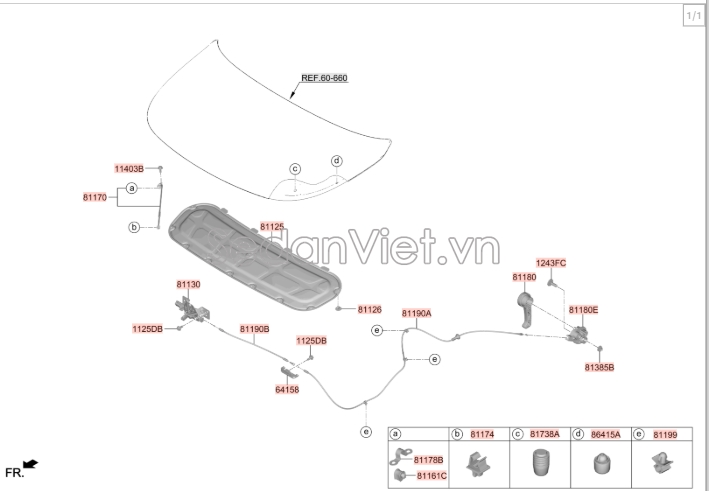 CAO SU ĐỆM NẮP CAPO HYUNDAI ACCENT 8173824210 CHÍNH HÃNG - SEDANVIET.VN