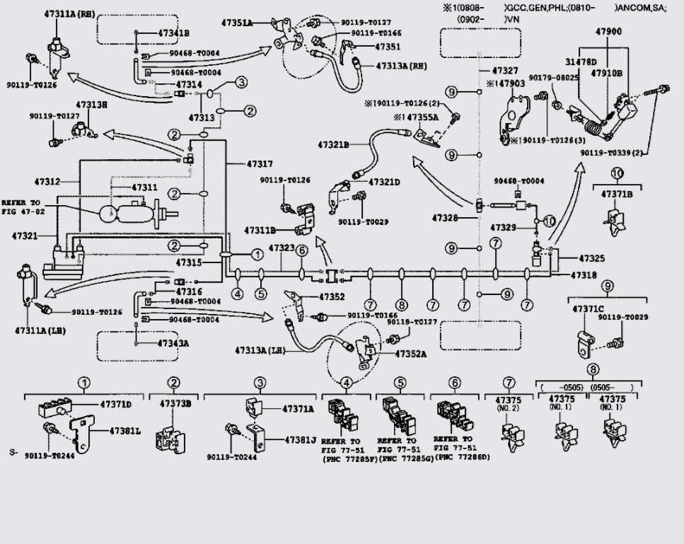 ỐNG CHIA DẦU PHANH TRƯỚC ĐOẠN BÁNH TOYOTA FORTUNER 9008094029 CHÍNH ...