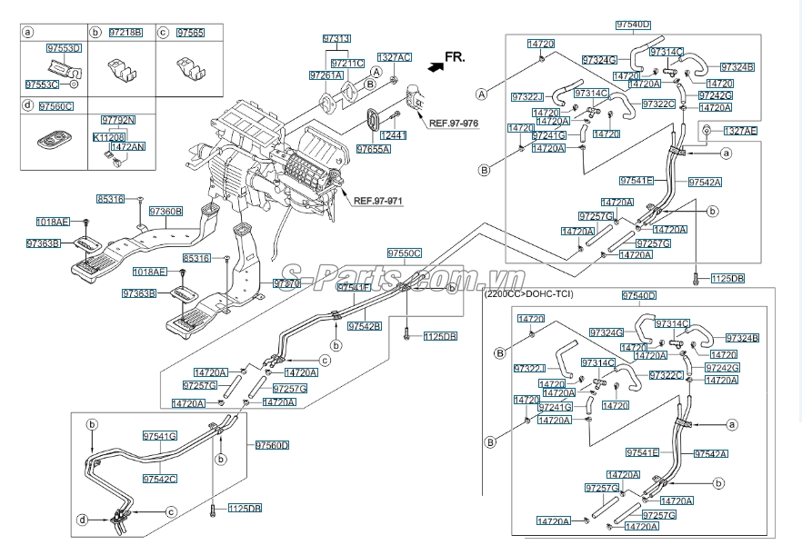 ỐNG CHIA NƯỚC VÀO GIÀN SƯỞI KIA SEDONA 973144D200 CHÍNH HÃNG - SEDANVIET.VN