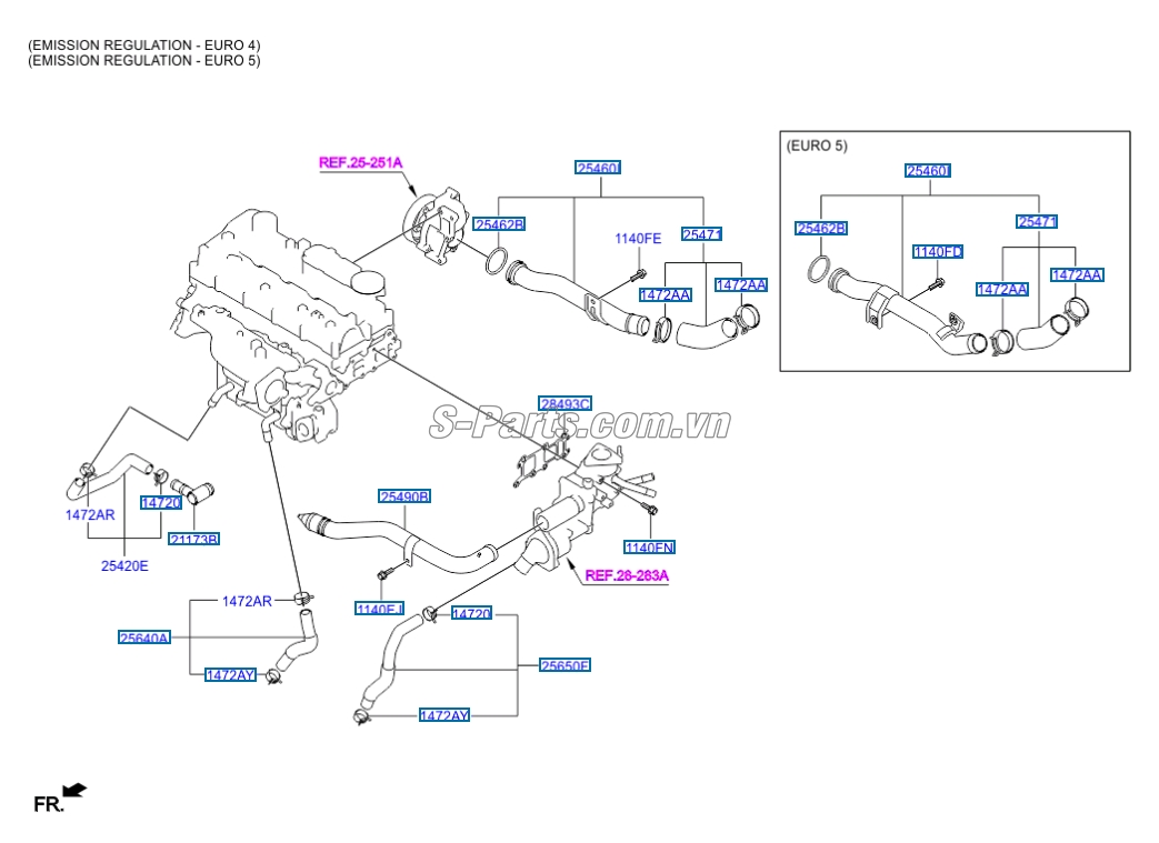 ỐNG DẪN NƯỚC VÀO BƠM NƯỚC HYUNDAI SANTAFE 254602F001 CHÍNH HÃNG ...