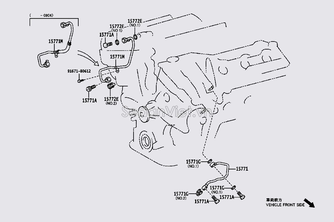 ỐNG LÀM MÁT TURBO TOYOTA RAV4 1570731012 CHÍNH HÃNG - SEDANVIET.VN