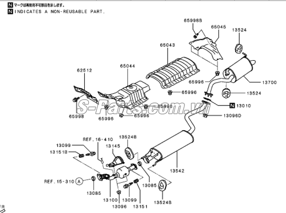 CAO SU TREO ỐNG XẢ MITSUBISHI XPANDER 1577A781 CHÍNH HÃNG - SEDANVIET.VN