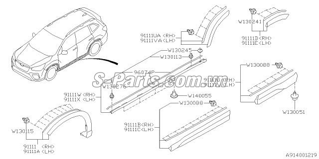 NẸP ỐP BABULE SUBARU FORESTER 91112SJ320 CHÍNH HÃNG - SEDANVIET.VN