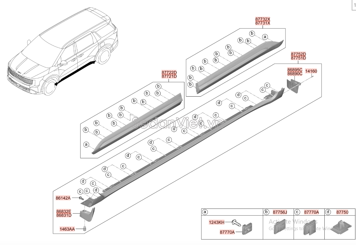 ỐP BABULE KIA CARNIVAL 87751R0100 CHÍNH HÃNG - SEDANVIET.VN