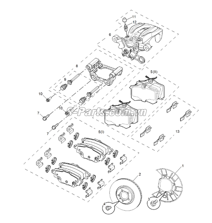 MÁ PHANH SAU MG ZS 10405527 CHÍNH HÃNG - SEDANVIET.VN