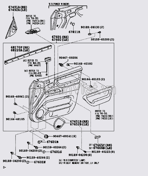NHỰA ỐP TAM GIÁC CÁNH CỬA TOYOTA LAND CRUISER 6749160060 CHÍNH HÃNG ...