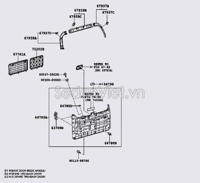 TÁP BI CỬA CỐP HẬU TOYOTA LAND CRUISER PRADO 6478060360C0 CHÍNH HÃNG ...