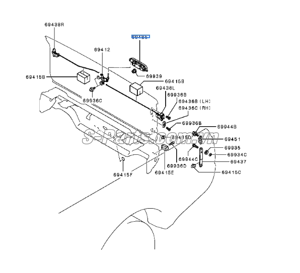 TAY MỞ CỬA THÙNG SAU MITSUBISHI TRITON ALL NEW 5746A153 CHÍNH HÃNG ...