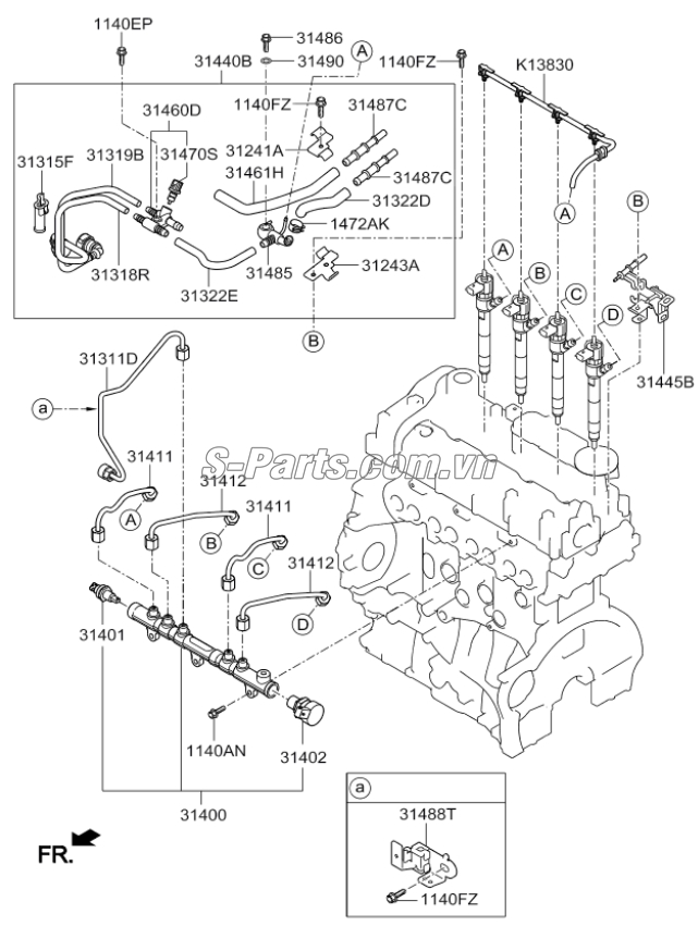 CẢM BIẾN THANH RAY NHIÊN LIỆU HYUNDAI SANTAFE 314022F600 CHÍNH HÃNG ...
