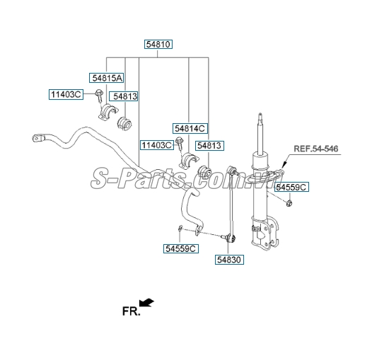 CAO SU ỐP THANH CÂN BẰNG TRƯỚC HYUNDAI SANTAFE 548132W100 CHÍNH HÃNG ...