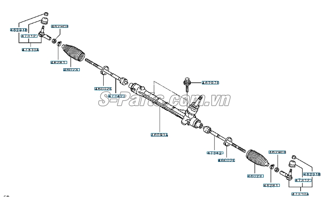 RO TUYN LÁI NGOÀI MITSUBISHI OUTLANDER 48564W000P CHÍNH HÃNG - SEDANVIET.VN