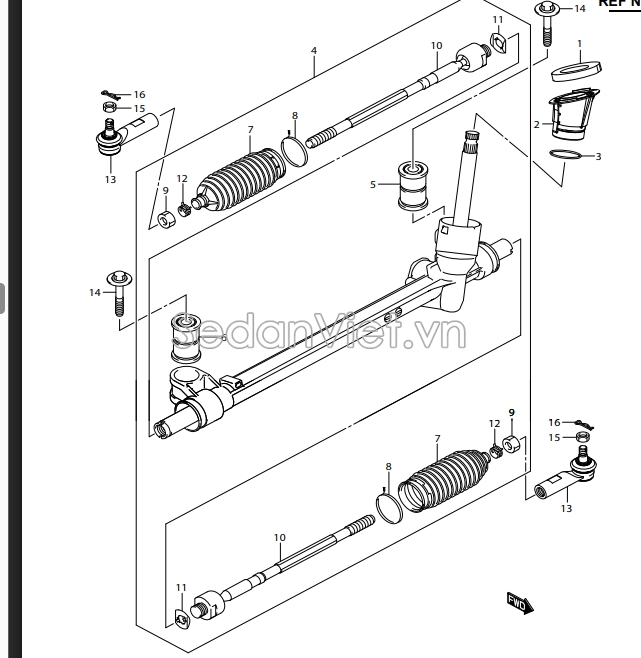 CHỤP BỤI THƯỚC LÁI SUZUKI VITARA 4857168L00000 CHÍNH HÃNG - SEDANVIET.VN