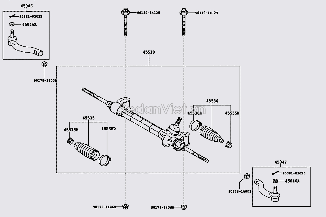 CAO SU CHỤP BỤI THƯỚC LÁI TOYOTA RAV4 4553549025 CHÍNH HÃNG - SEDANVIET.VN