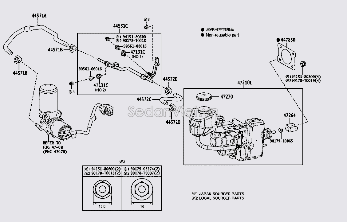 NẮP BÌNH DẦU PHANH TOYOTA COROLLA CROSS 4723047090 CHÍNH HÃNG ...