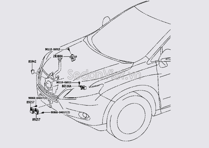 TRỞ QUẠT GIÓ ĐỘNG CƠ TOYOTA HIACE 8925726020 CHÍNH HÃNG - SEDANVIET.VN