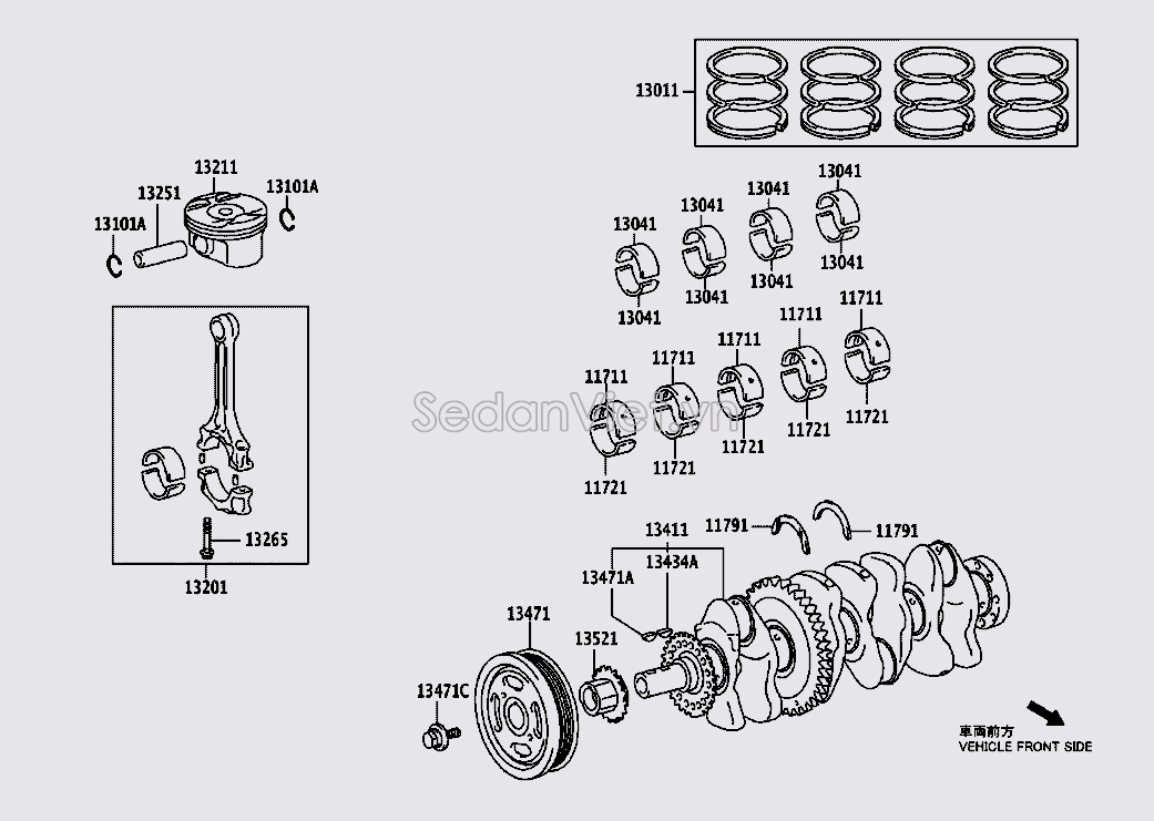 BÁNH RĂNG ĐẦU TRỤC CƠ TOYOTA CAMRY 1352136010 CHÍNH HÃNG - SEDANVIET.VN