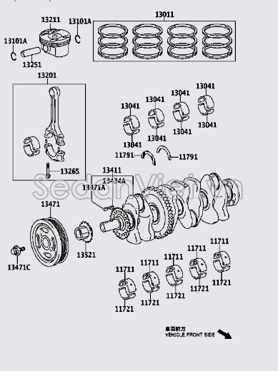 BÁNH RĂNG ĐẦU TRỤC CƠ TOYOTA CAMRY 1352136010 CHÍNH HÃNG - SEDANVIET.VN