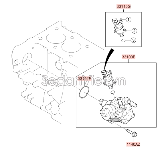 BƠM CAO ÁP KIA SORENTO 331002F600 CHÍNH HÃNG - SEDANVIET.VN